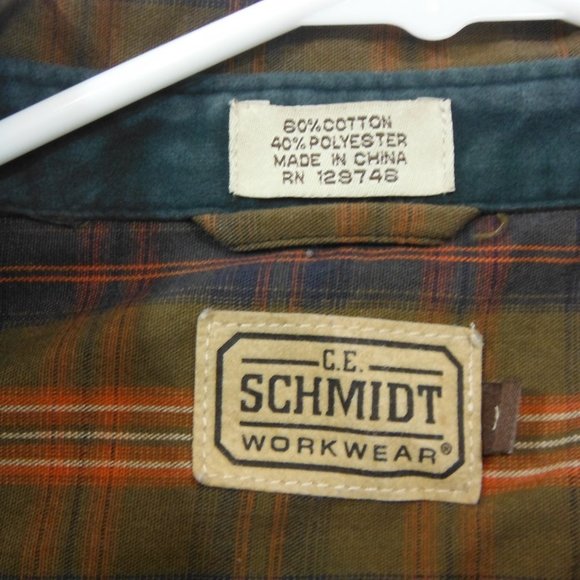 C E Schmidt Work Wear | Shirts | Ce Schmidt Work Wear Plaid Button Down ...